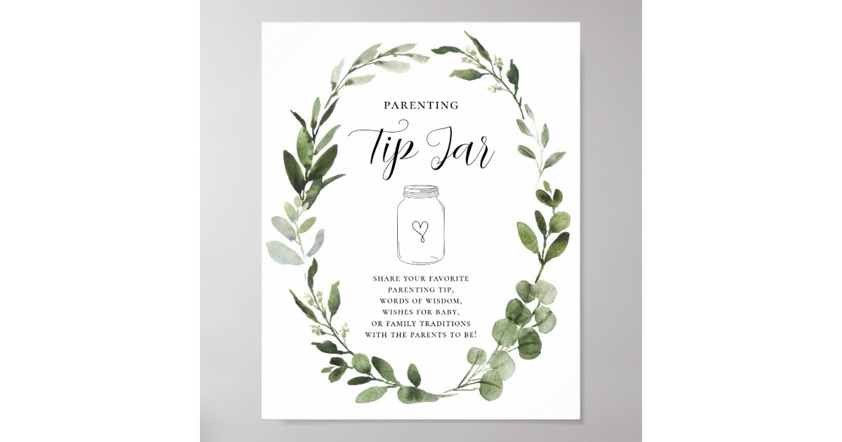 Parenting Tips for the Parents to Be Party Sign | Zazzle