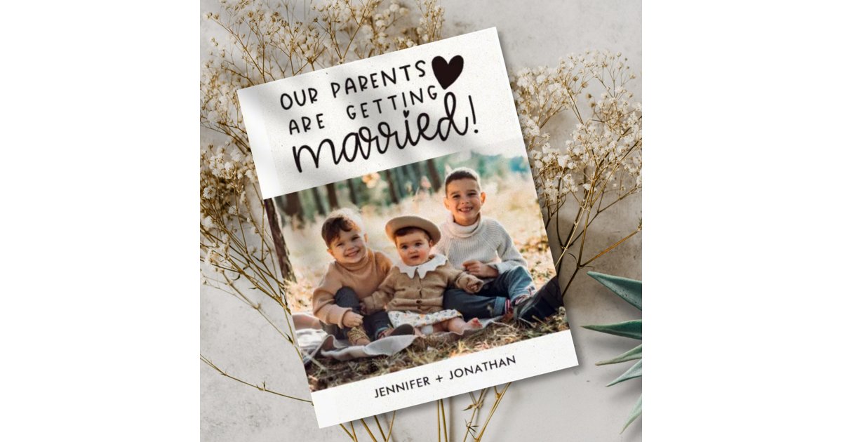 Parents getting married children announcement | Zazzle