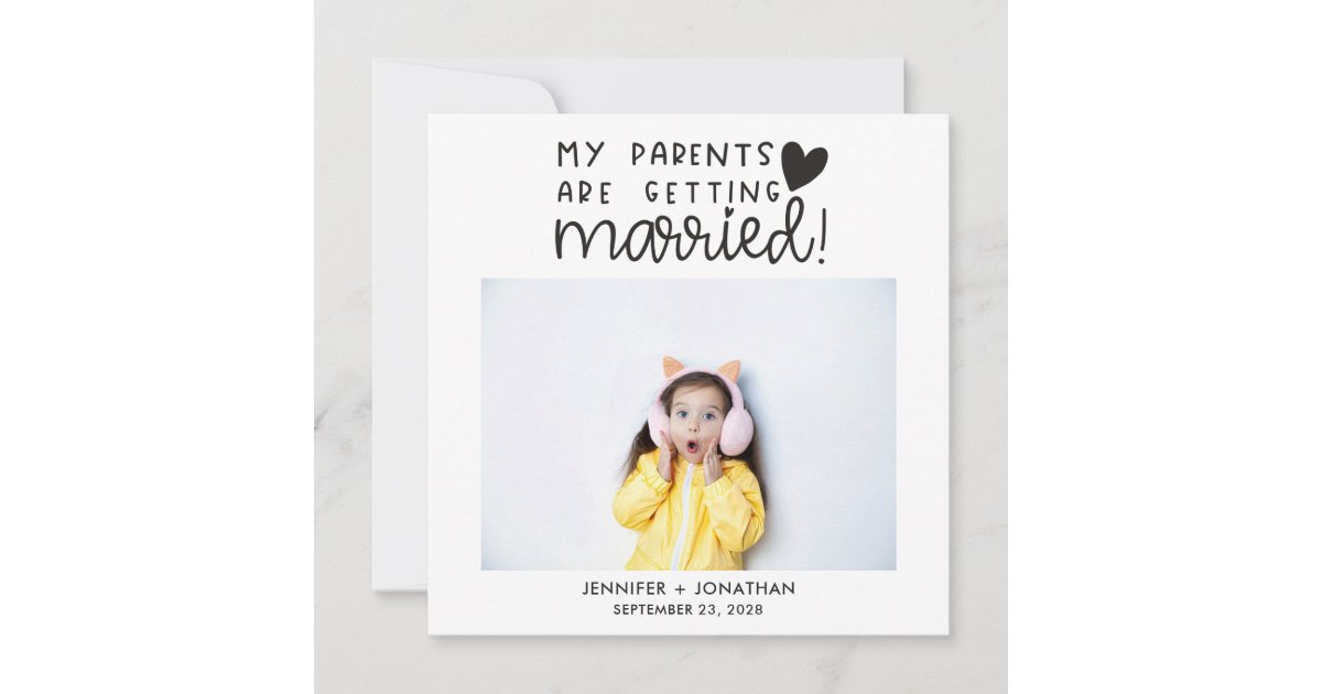 Parents getting married today surprise wedding announcement | Zazzle