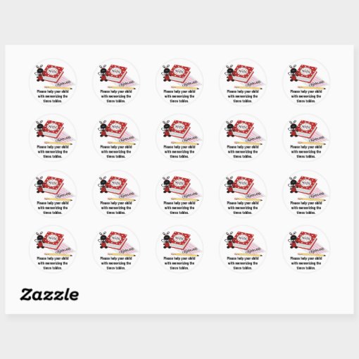 Parent's Homework Reminder Stickers | Zazzle