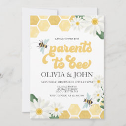 Parents to Bee Baby Shower bumblebee Invitation | Zazzle