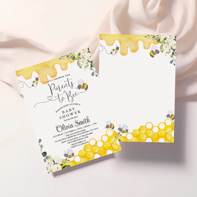 Parents to Bee Baby Shower Invitation | Zazzle