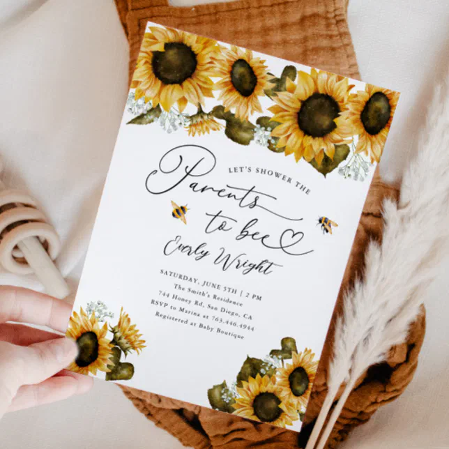 Parents to Bee Baby Shower Invitation | Zazzle