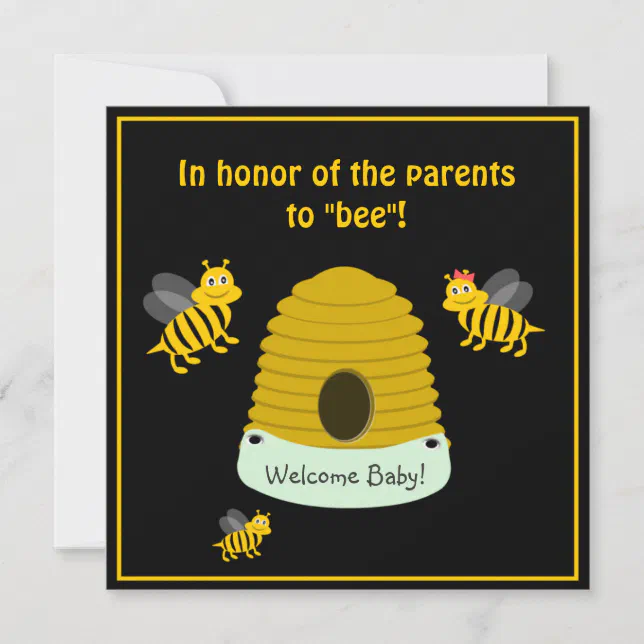 Parents To Bee Bumble Bee Baby Shower Invitation | Zazzle