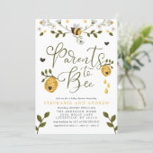 Parents To Bee Honeycomb Bumblebee Baby Shower Invitation | Zazzle