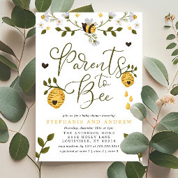 Parents To Bee Honeycomb Bumblebee Baby Shower Invitation | Zazzle