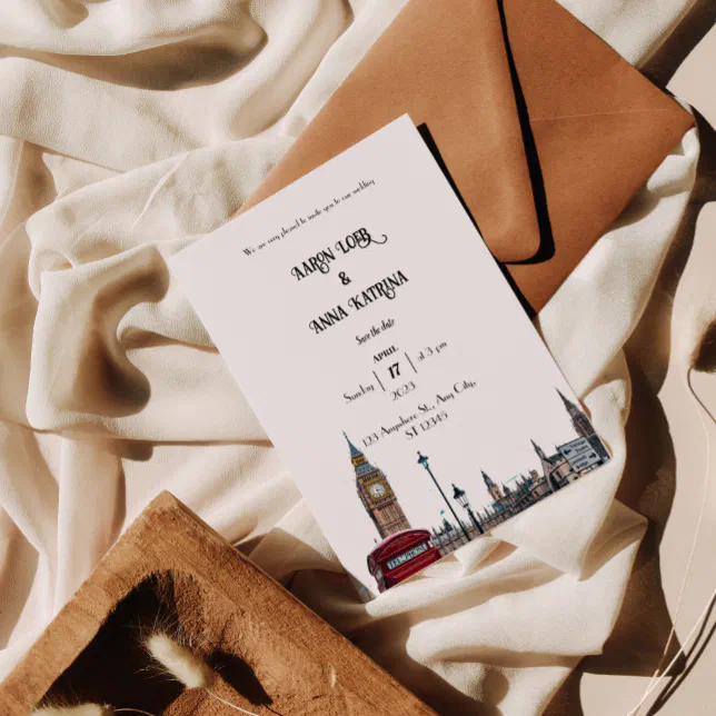 Paris Art Wedding Invitation | Zazzle
