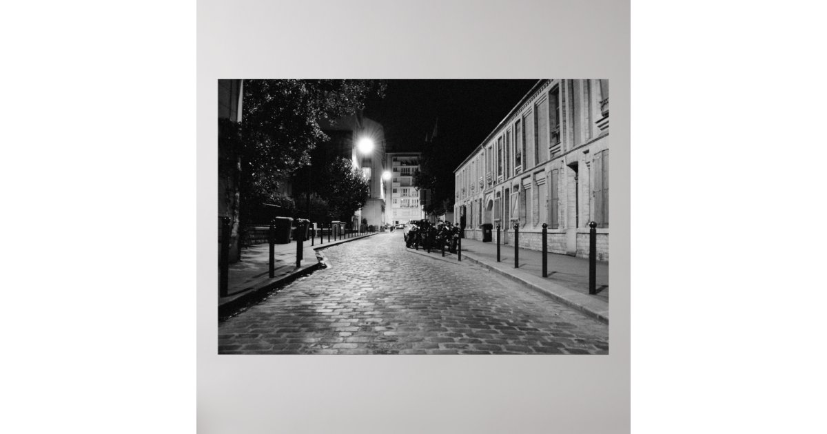 Paris at night poster | Zazzle