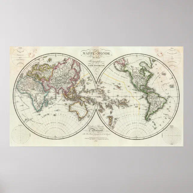 Paris Atlas Map Poster | Zazzle