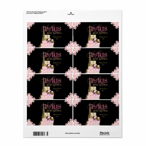 Paris Baby Shower Water Bottle Labels | Zazzle