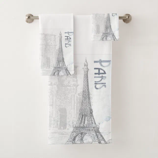 Paris Bath Towel Set | Zazzle