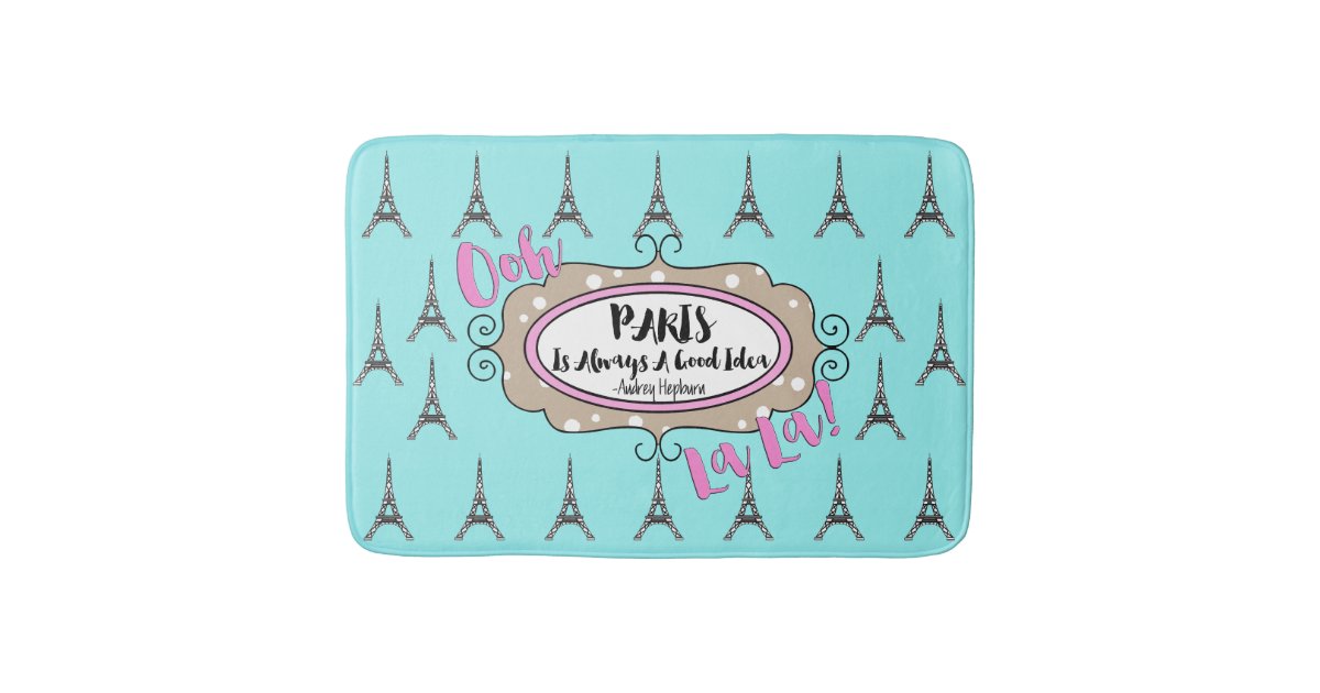 “Paris” Bathroom Mat | Zazzle