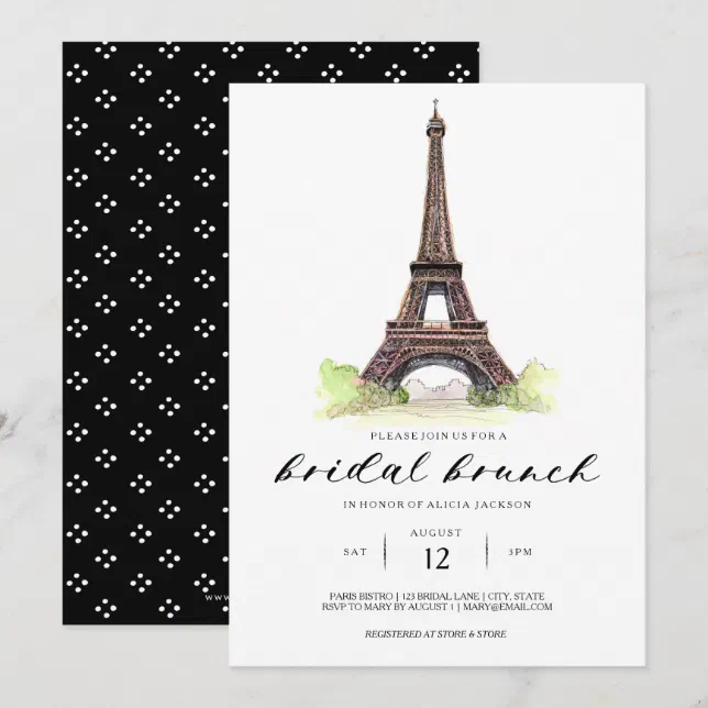 Paris Bridal Brunch Invitation | Zazzle