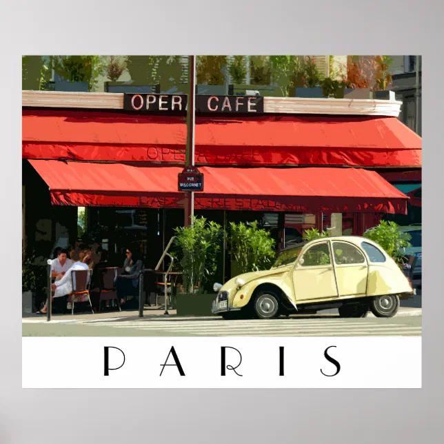 Paris Cafe Poster | Zazzle