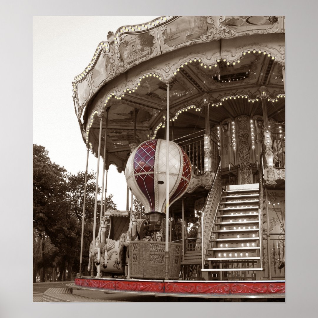 Paris Carousel Poster | Zazzle