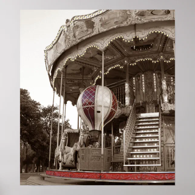 Paris Carousel Poster | Zazzle