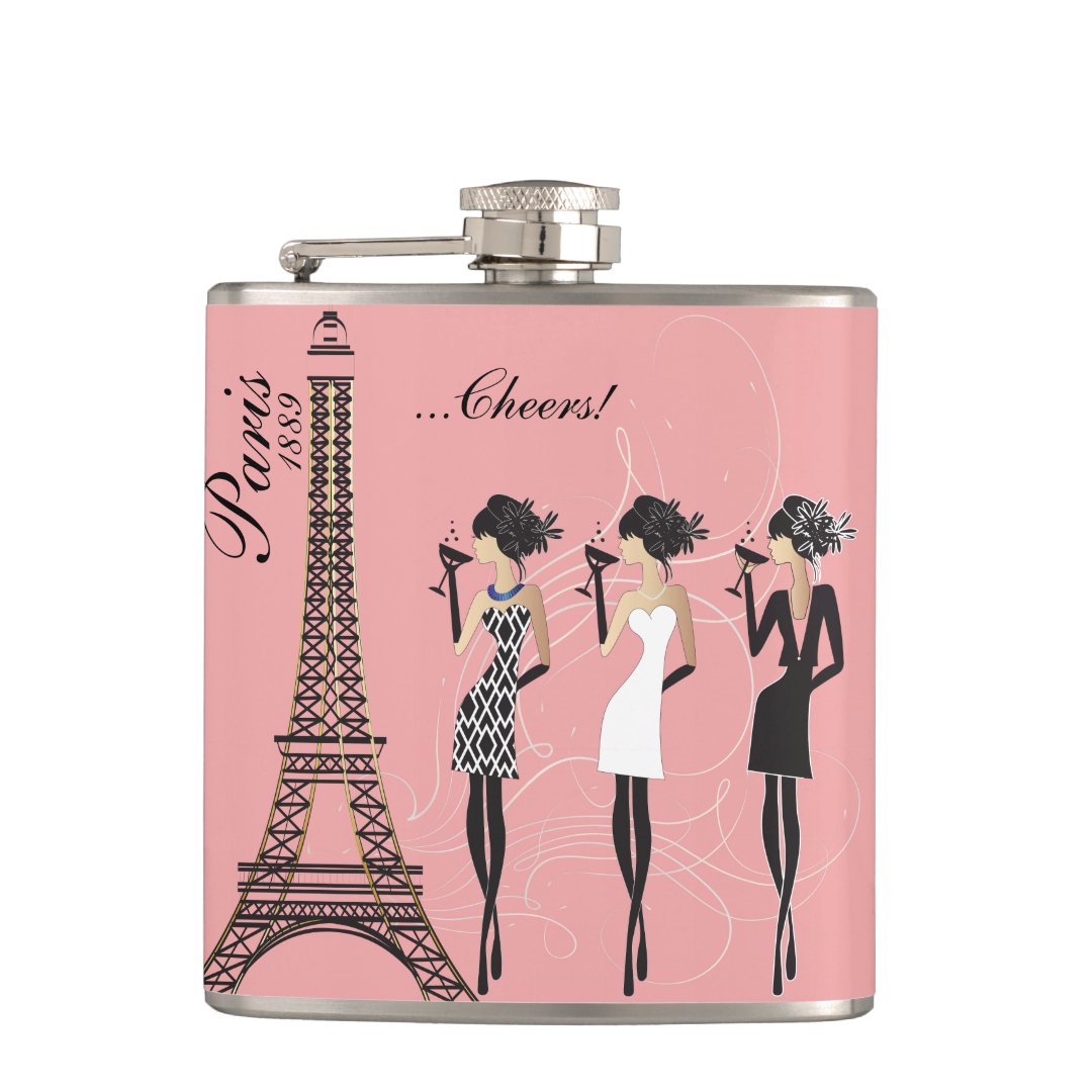 Paris Celebration Flask | Zazzle