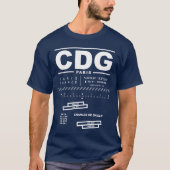Paris Charles De Gaulle Airport CDG Tee Shirt: | Zazzle