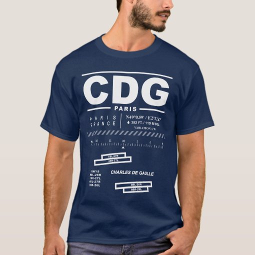 Paris Charles De Gaulle Airport CDG Tee Shirt: | Zazzle