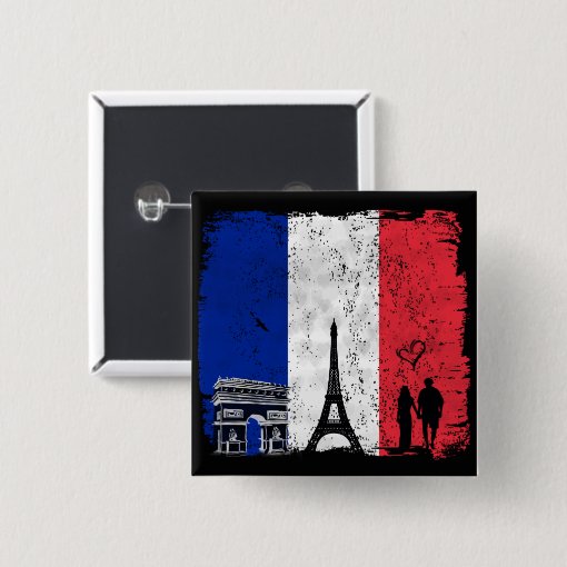 Paris city of love button | Zazzle
