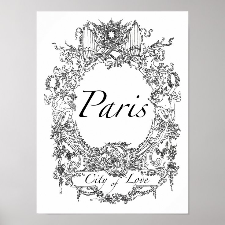 Paris : City of Love Poster Art Illustration | Zazzle