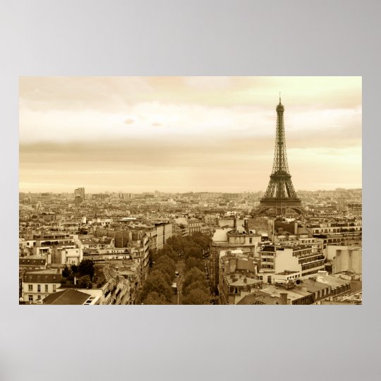 paris cityscape poster | Zazzle.com