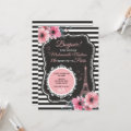 Paris Eiffel Tower Birthday Party Invitation | Zazzle