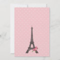 Paris Eiffel Tower Birthday Party Invitation | Zazzle