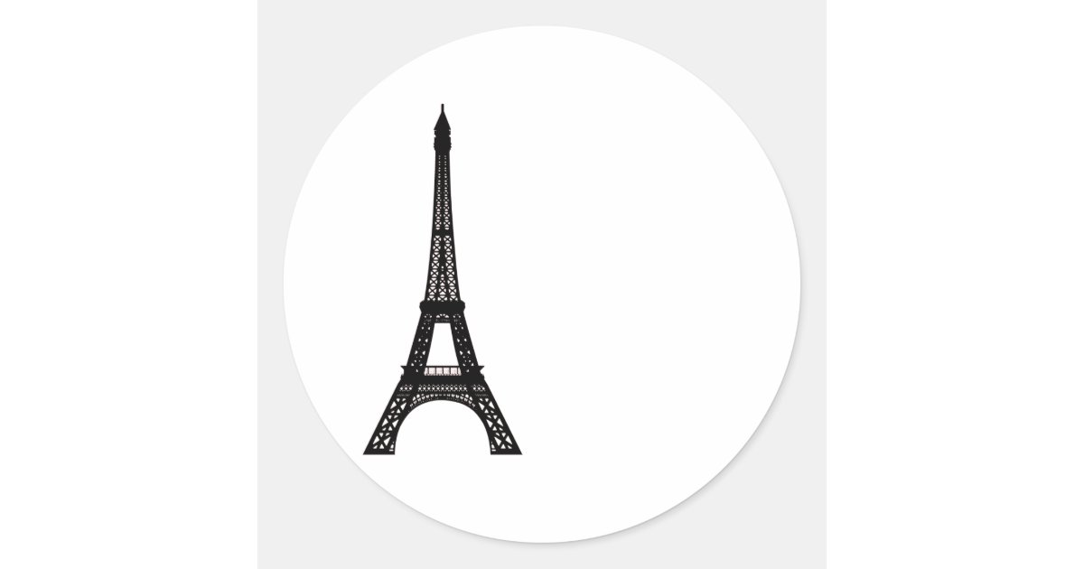 Paris Eiffel Tower Classic Round Sticker | Zazzle