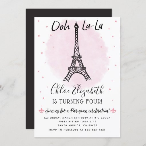Paris Eiffel Tower Invitation for any event! | Zazzle