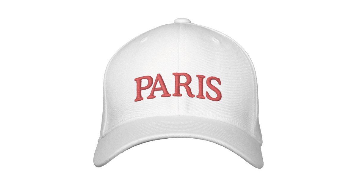 Paris Embroidered Baseball Cap | Zazzle
