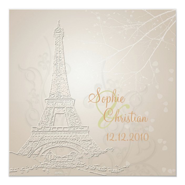 Paris, fall + winter wedding invitations | Zazzle.com