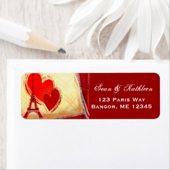 Paris France amour address labels | Zazzle