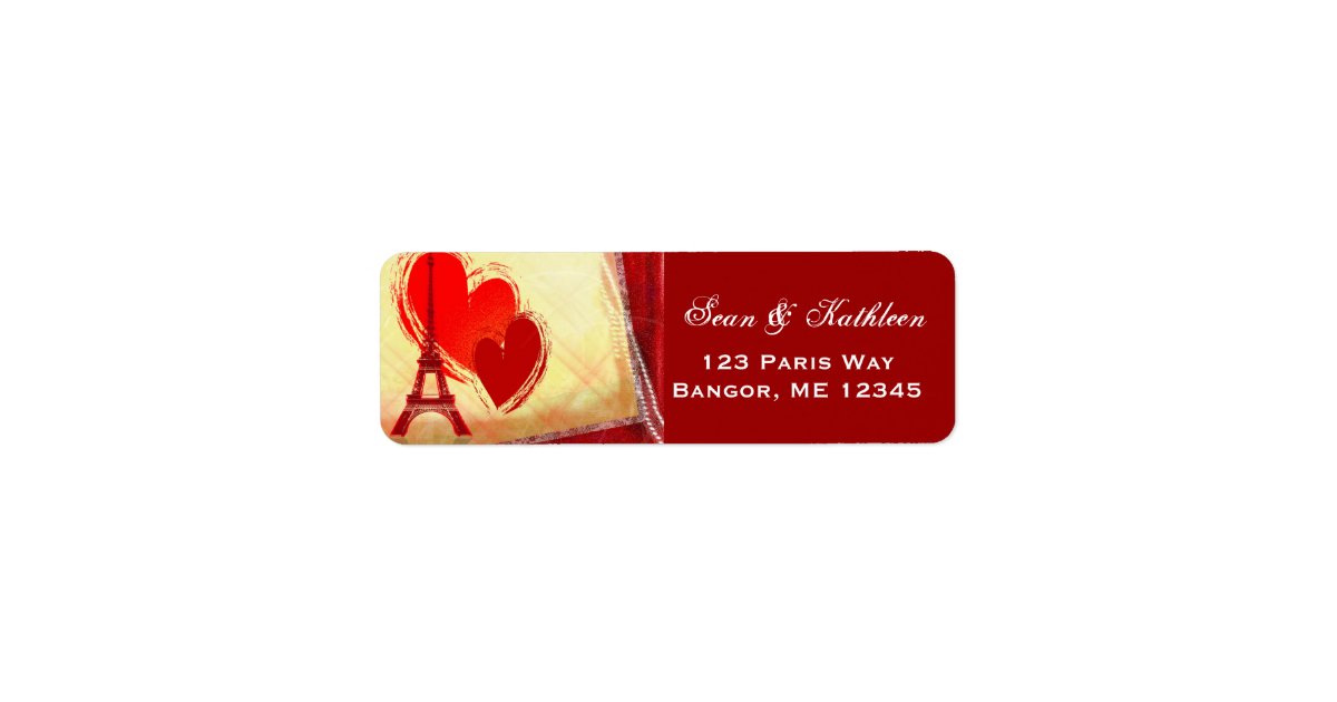 Paris France amour address labels | Zazzle
