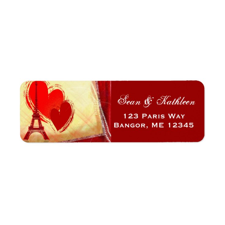 Paris France amour address labels | Zazzle