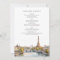 Paris France Destination All In One Wedding Invitation | Zazzle