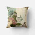 Paris France Eiffel Tower Butterfly Floral Collage Throw Pillow | Zazzle
