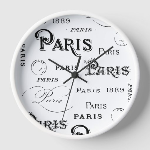 Paris France Gifts and Souvenirs Clock | Zazzle