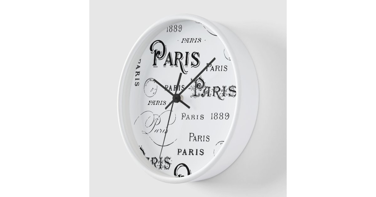 Paris France Gifts and Souvenirs Clock | Zazzle