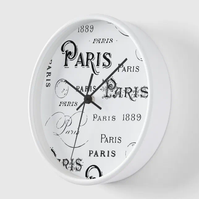 Paris France Gifts and Souvenirs Clock | Zazzle