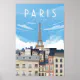 Paris France street eiffel tower travel poster | Zazzle