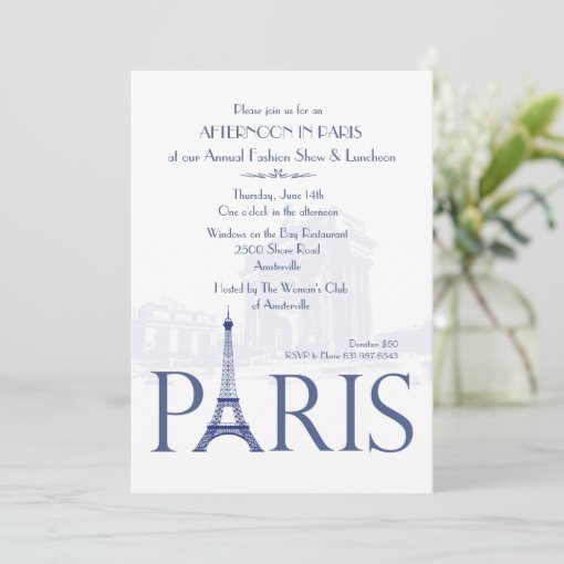 Paris Invitation | Zazzle