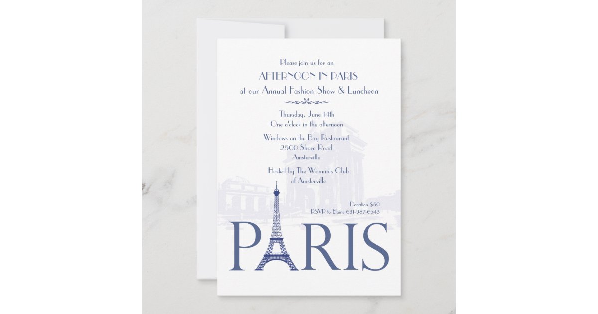 Paris Invitation | Zazzle