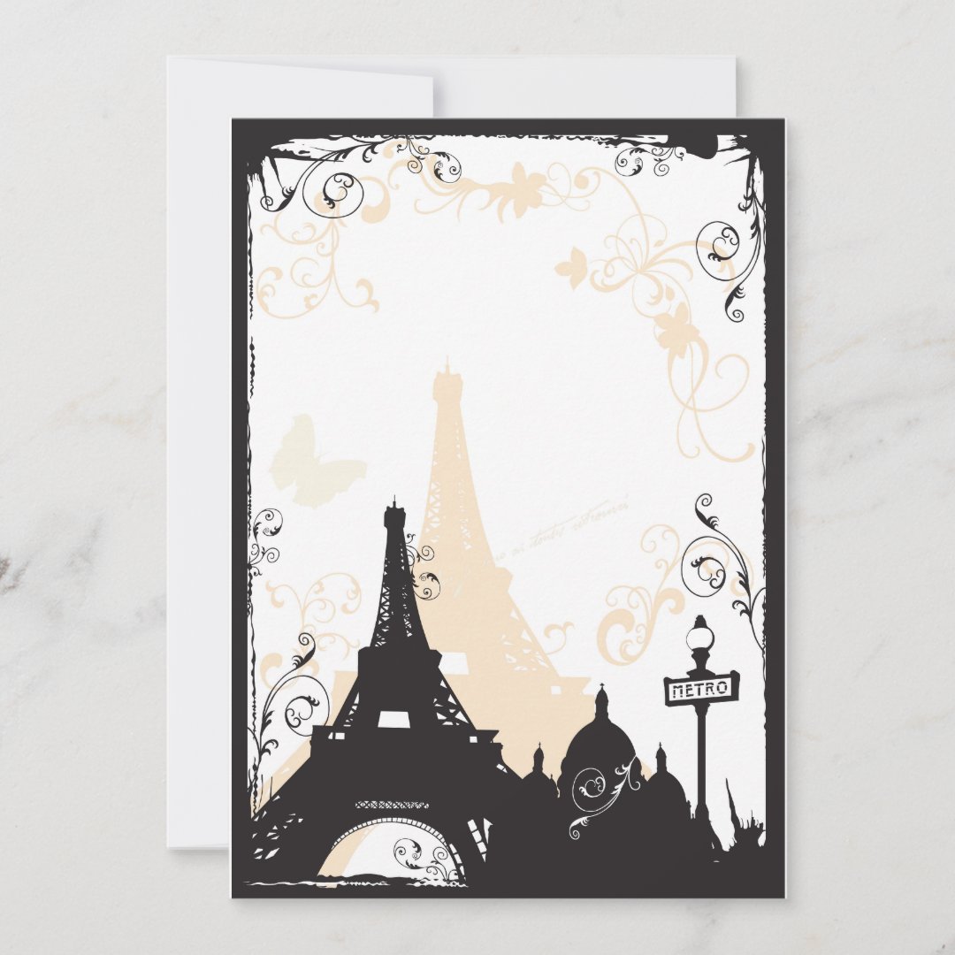 Paris Invitation | Zazzle