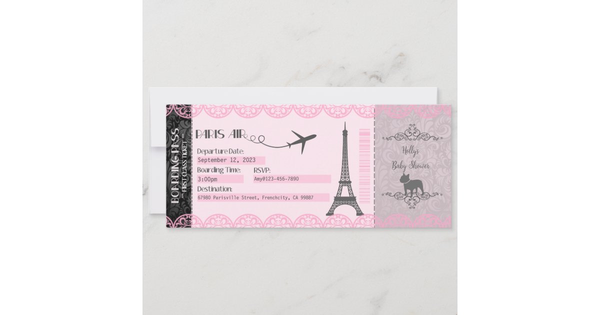 Paris Invitation, Paris Party Invitation, Birthday Invitation | Zazzle