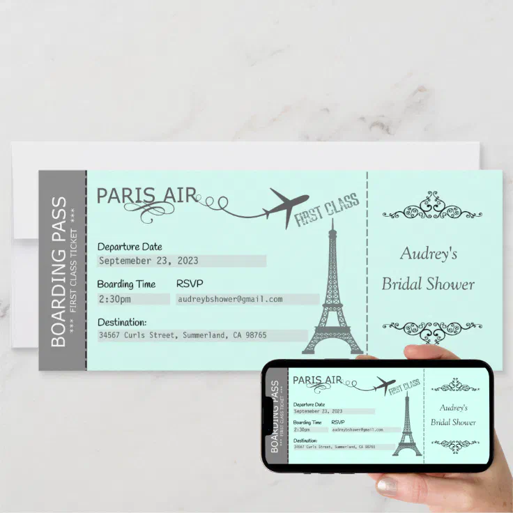 Paris Invitation, Paris Theme Invitation, Birthday Invitation | Zazzle