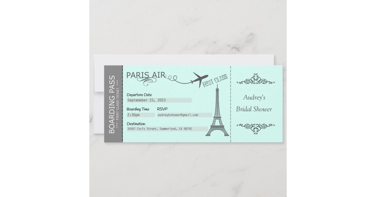 Paris Invitation, Paris Theme Invitation, Birthday Invitation | Zazzle