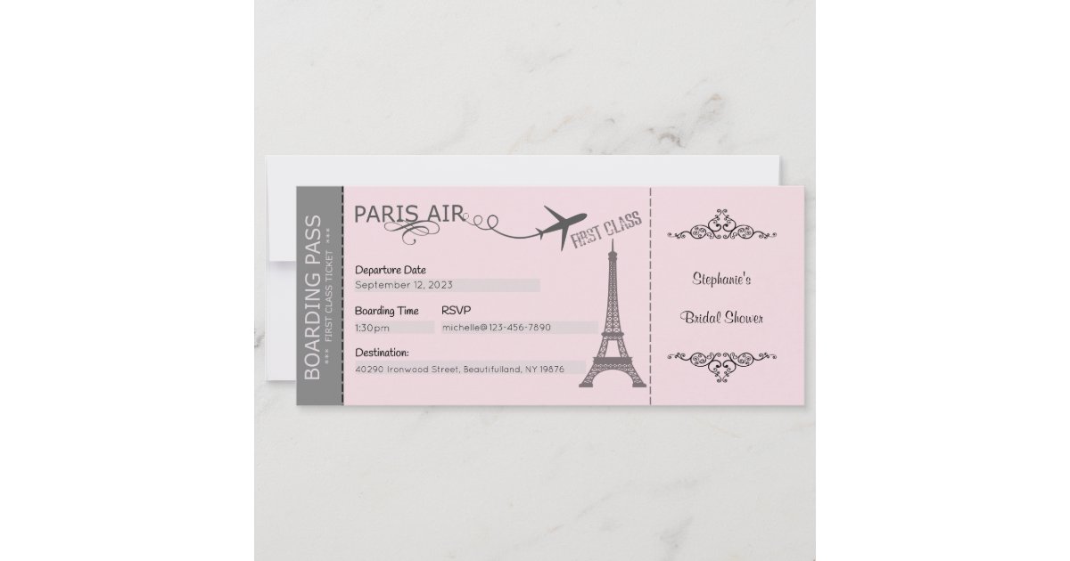 Paris Invitation, Paris Theme Invitation, Custom Invitation | Zazzle