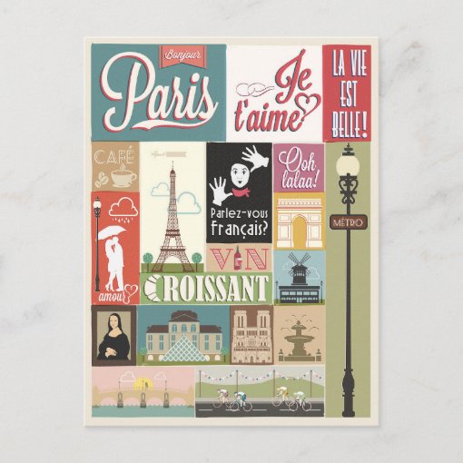 Paris Je T'aime Postcard | Zazzle