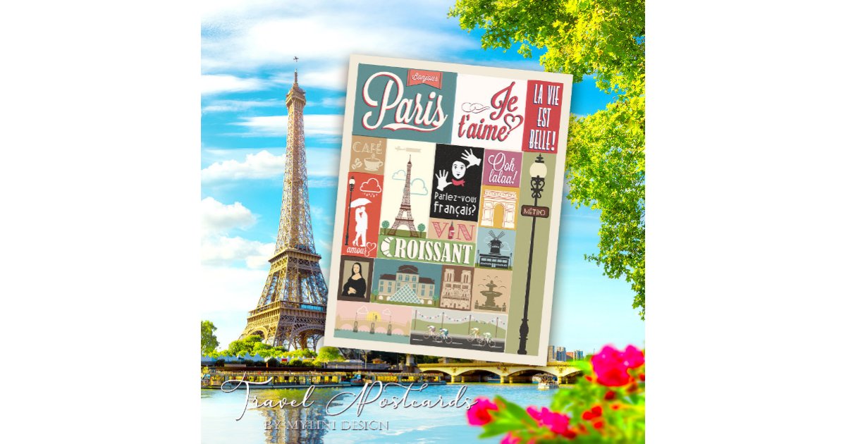 Paris Je T'aime Postcard | Zazzle
